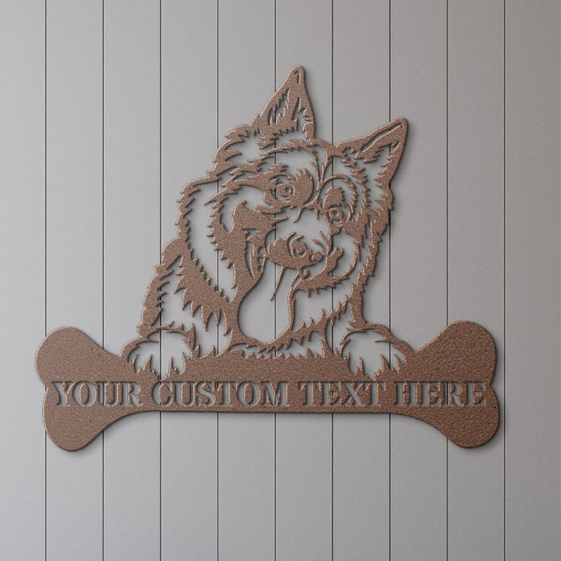 Personalized Happy German Shepherd Name Metal Sign. Customizable Dog ...
