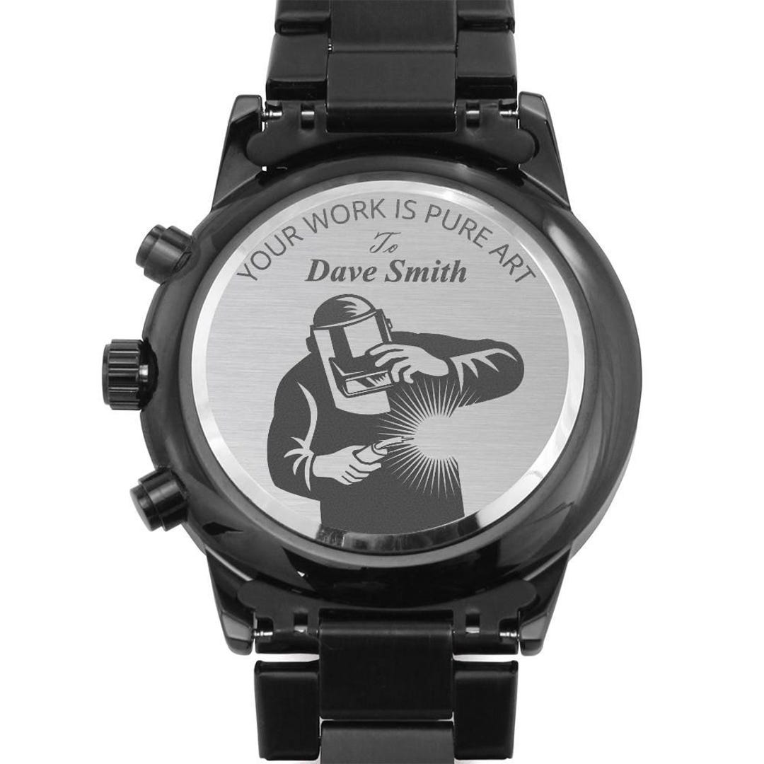 Personalized Mig Welder Metal Watch Gift. Custom Metal Worker ...