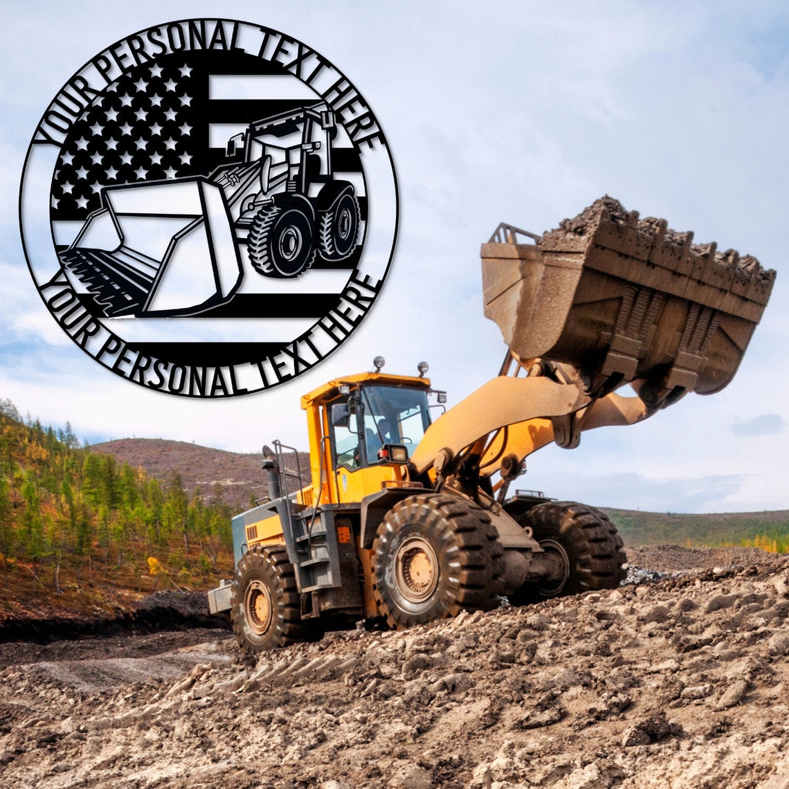 Personalized US Front Loader Name Metal Sign Gift. Custom Front Loader ...