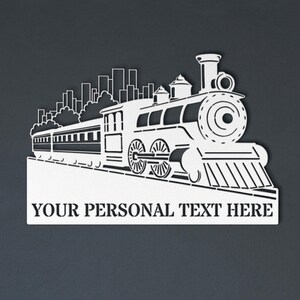 Personalized Vintage Steam Train Metal Sign. Custom Railroad Lover Wall ...