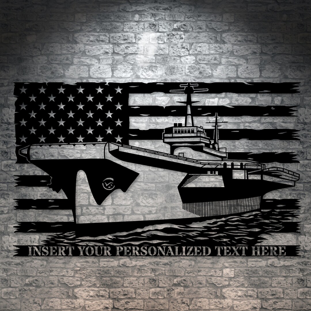 Personalized US Battleship Name Metal Sign Gift. Customizable Aircraft ...