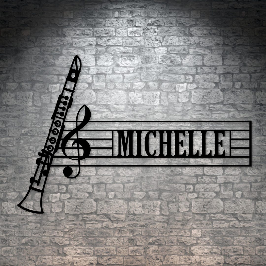 Personalized Wind Instrument Name Metal Sign. Custom Clarinet Lover ...