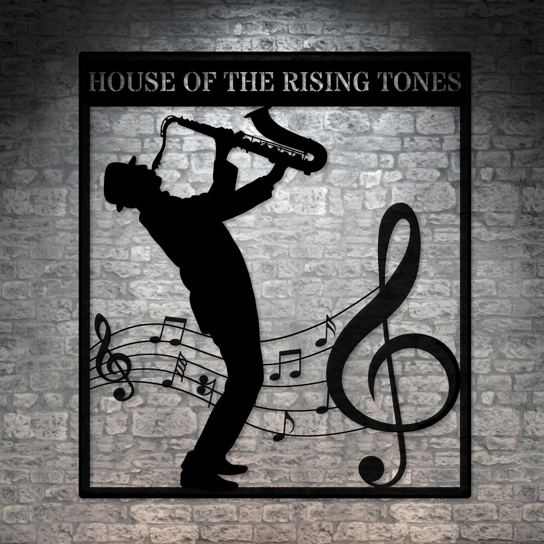 Personalized Saxophonist Name Metal Sign, Custom Saxophone Player Wall ...