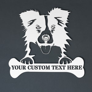 Personalized Border Collie Name Metal Sign. Customizable Dog Owner Wall ...