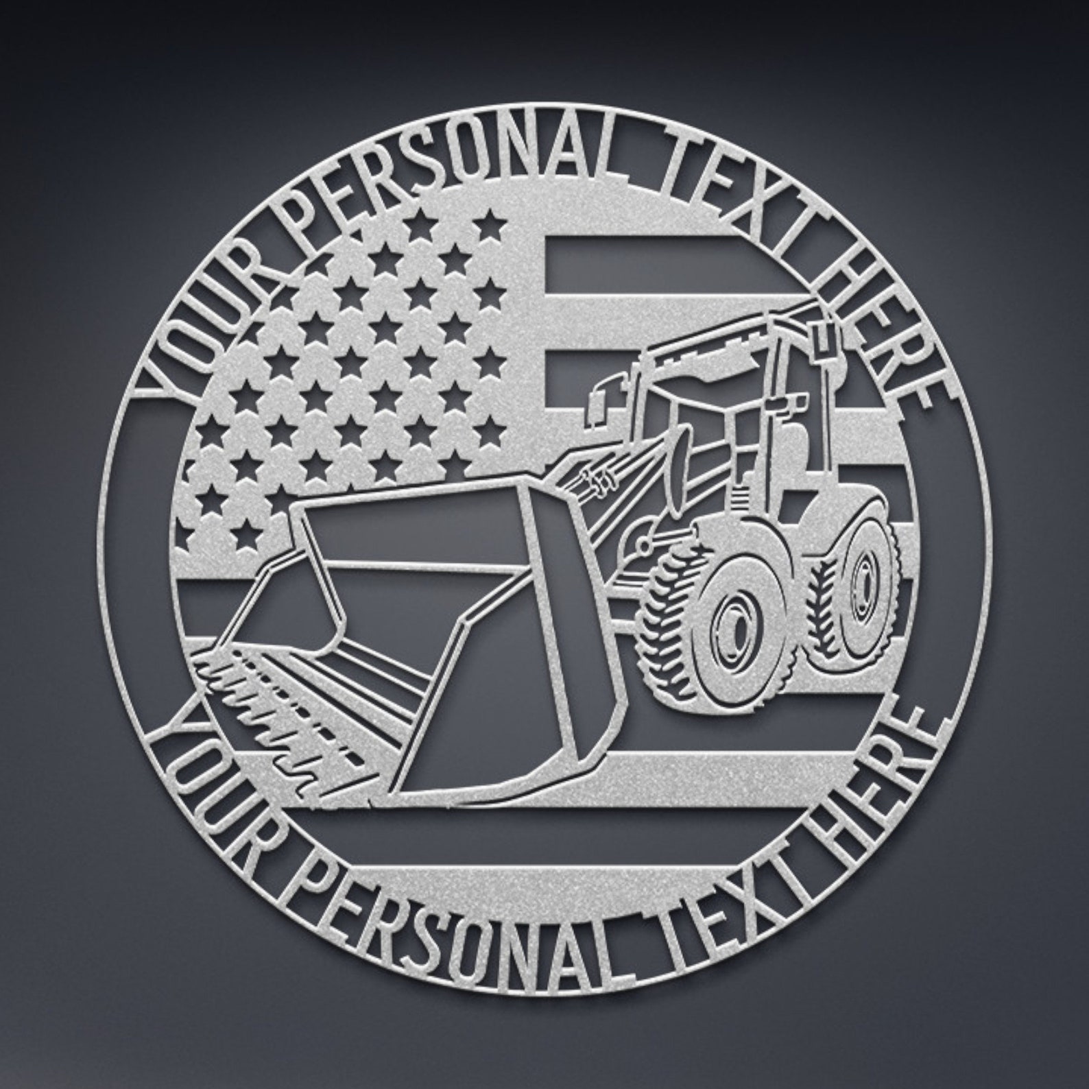Personalized US Front Loader Name Metal Sign Gift. Custom Front Loader ...