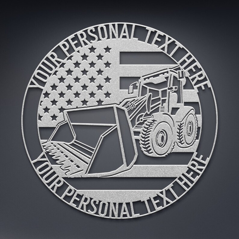 Personalized US Front Loader Name Metal Sign Gift. Custom Front Loader ...
