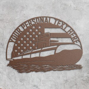 Personalized American Submarine Metal Sign. Custom Navy Wall Decor Gift ...