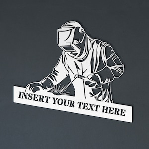 Personalized Pipline Welder Name Metal Sign. Custom Welder Wall Decor ...