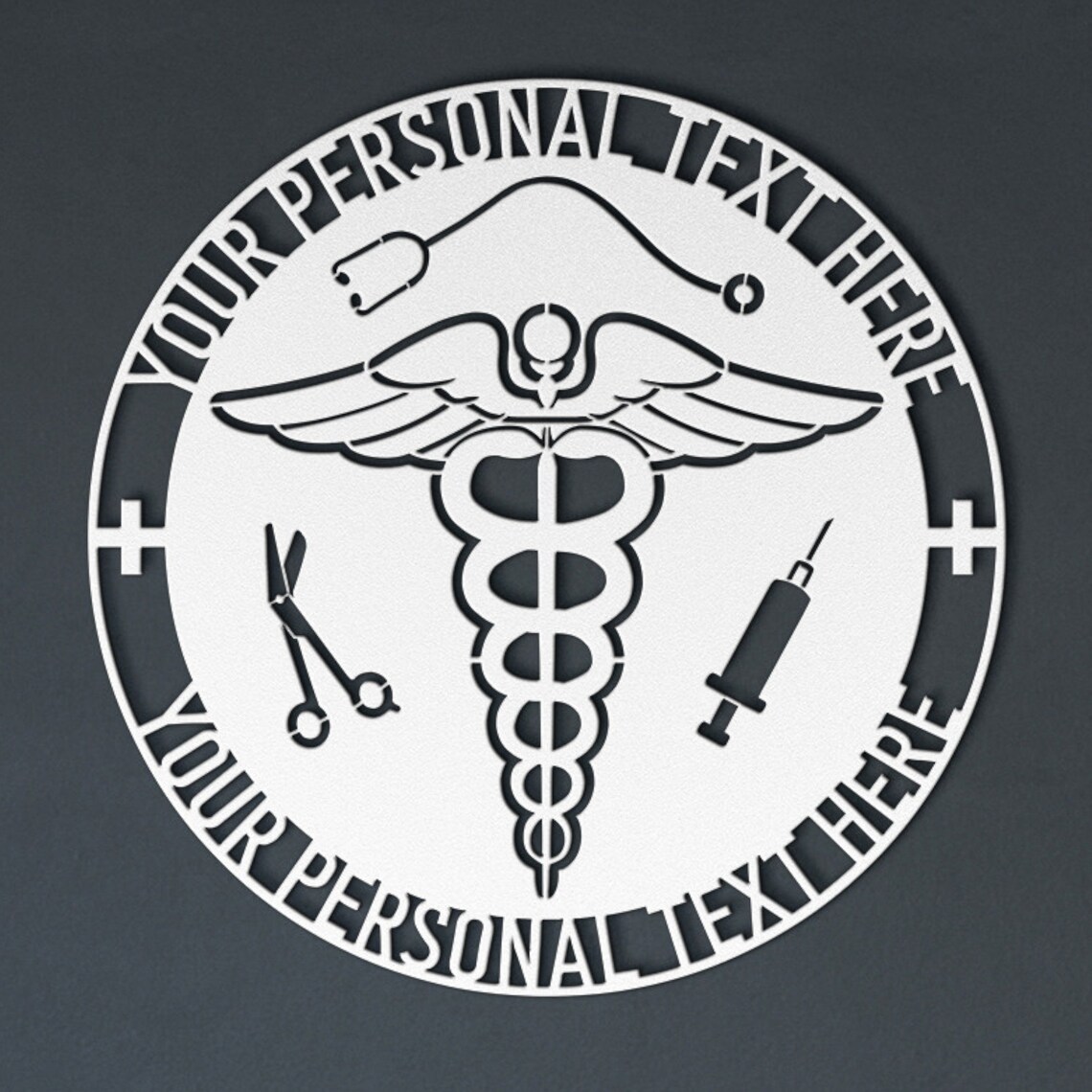 Personalized Medical Logo Name Metal Sign. Custom Doctor Wall Decor ...