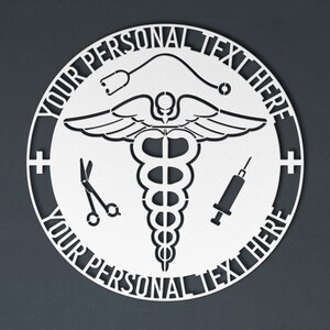 Personalized Medical Logo Name Metal Sign. Custom Doctor Wall Decor ...