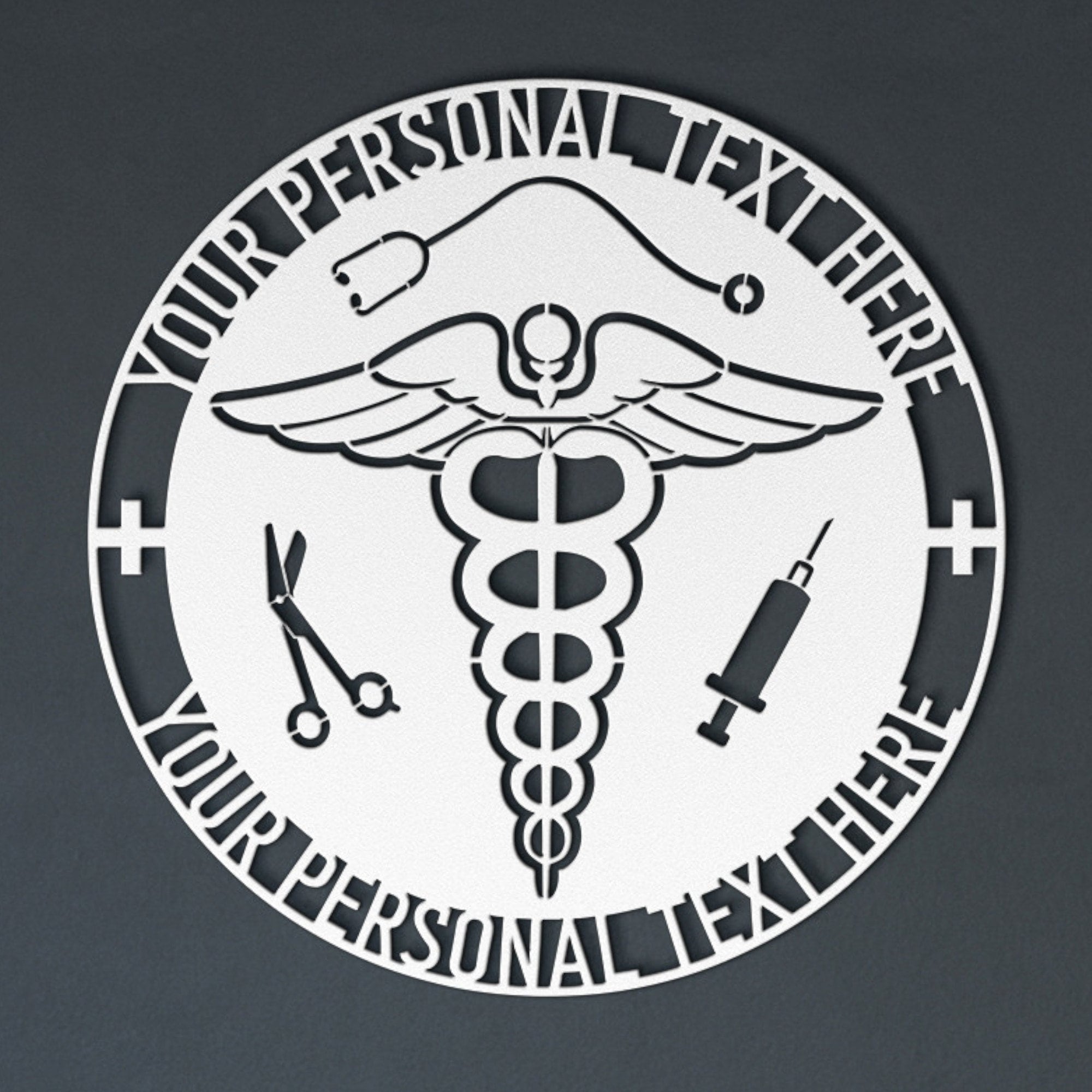 Personalized Medical Logo Name Metal Sign. Custom Doctor Wall Decor ...