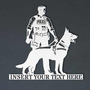 Personalized K-9 Policeman Metal Sign. Custom Law Enforcement Wall ...