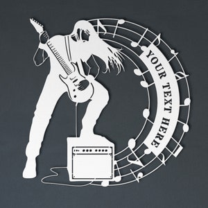 Personalized Rock Guitarist Name Metal Sign. Custom Rock Music Wall ...