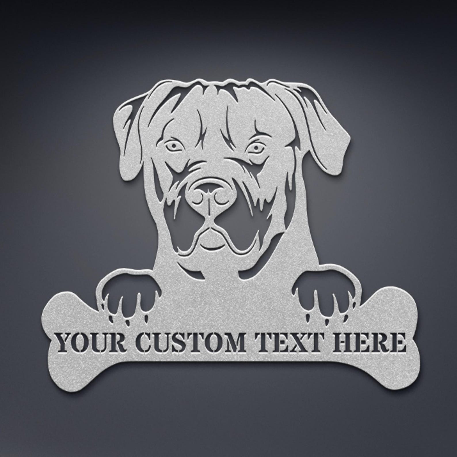 Personalized Rottweiler Name Metal Sign. Customizable Dog Owner Wall ...