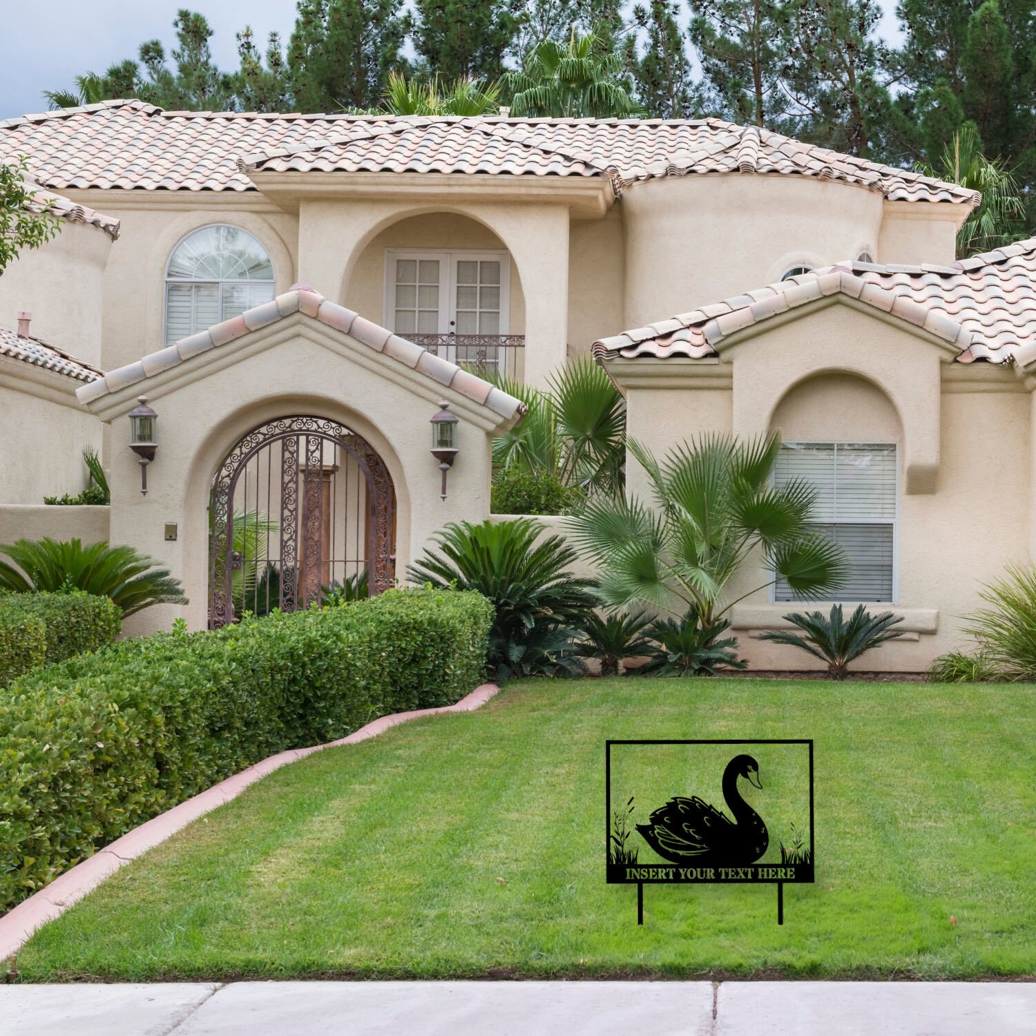 Personalized Swimming Swan Name Metal Sign Unique Swan Sign - Etsy