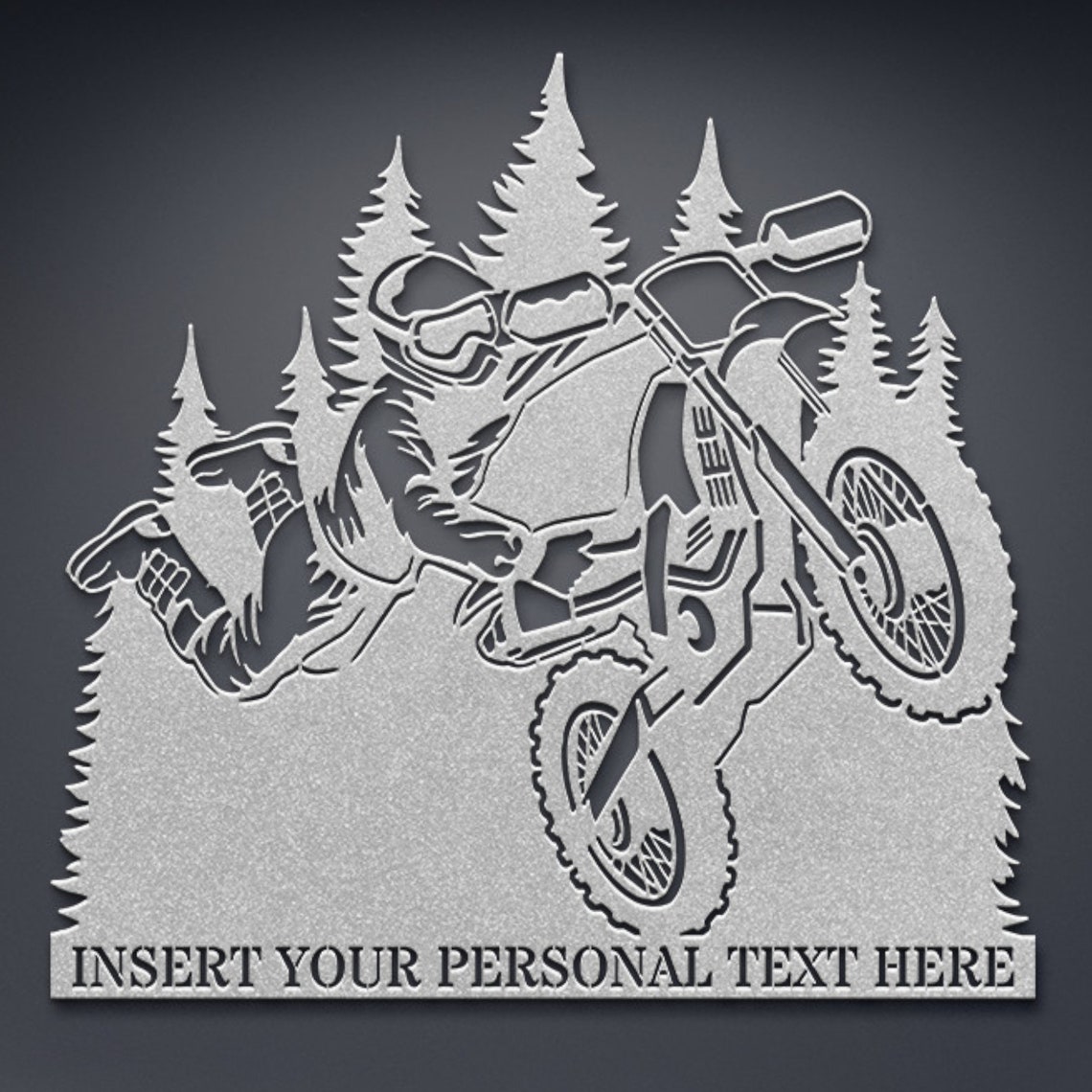 Personalized Dirtbike Rider Name Metal Sign. Custom Motorcross Wall ...