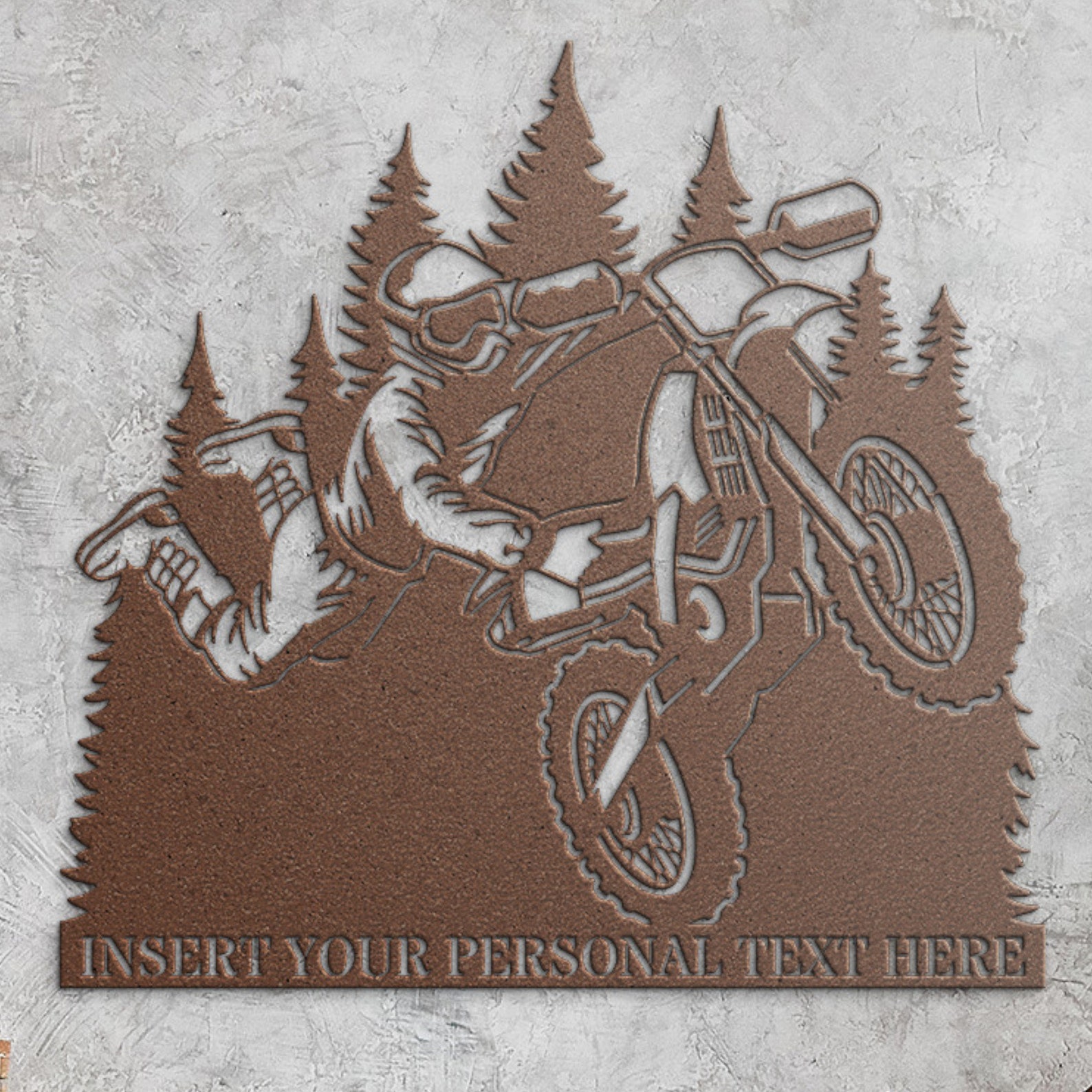 Personalized Dirtbike Rider Name Metal Sign. Custom Motorcross Wall ...