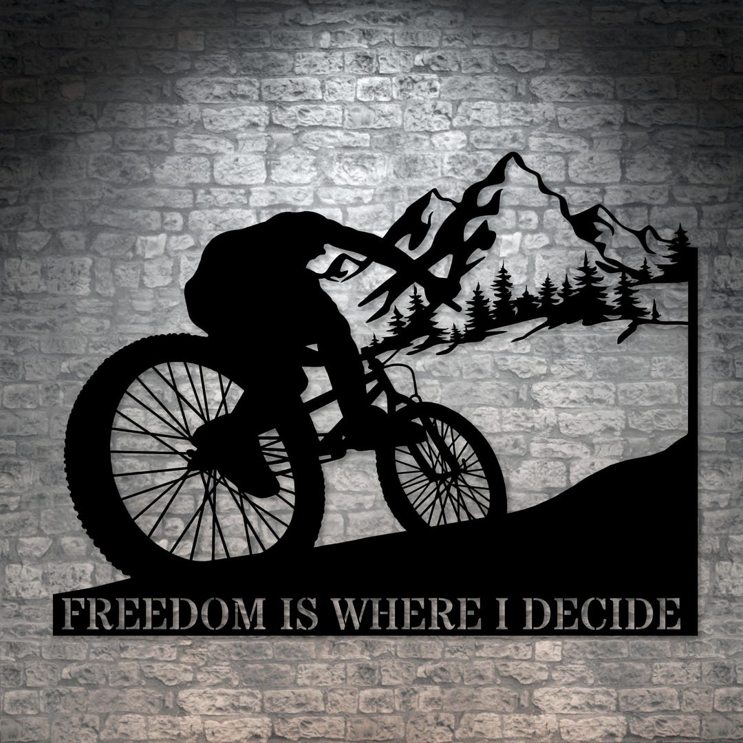 Personalized MTB Name Metal Sign. Custom Trail Bike Rider Wall Decor ...