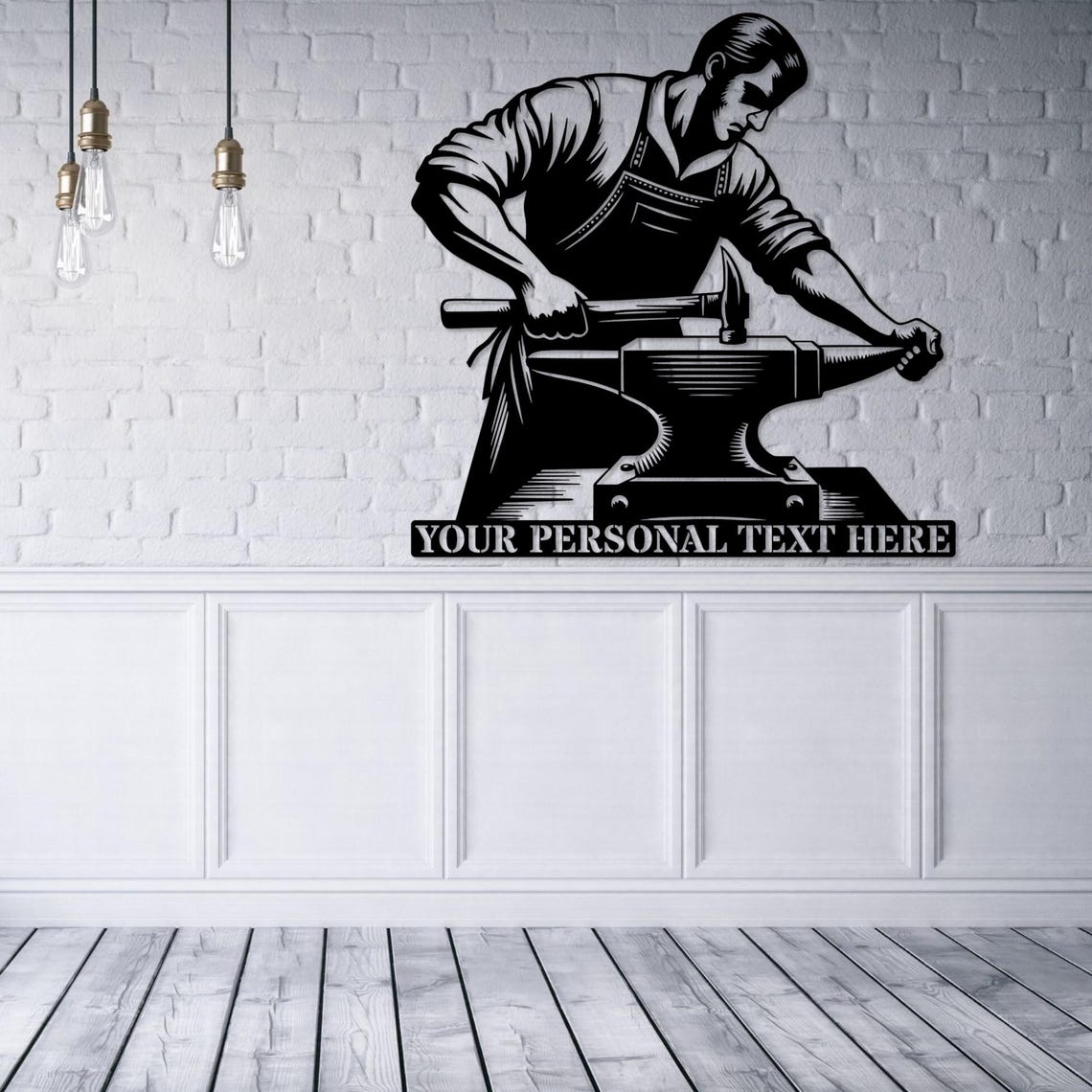 Personalized Blacksmith Worker Name Metal Sign. Custom Metalworker Wall ...