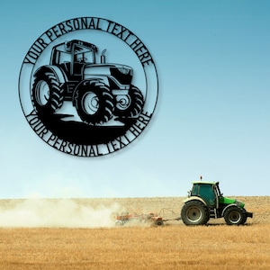 Personalized Tractor Name Metal Sign Gift. Custom Gift for Farmer ...