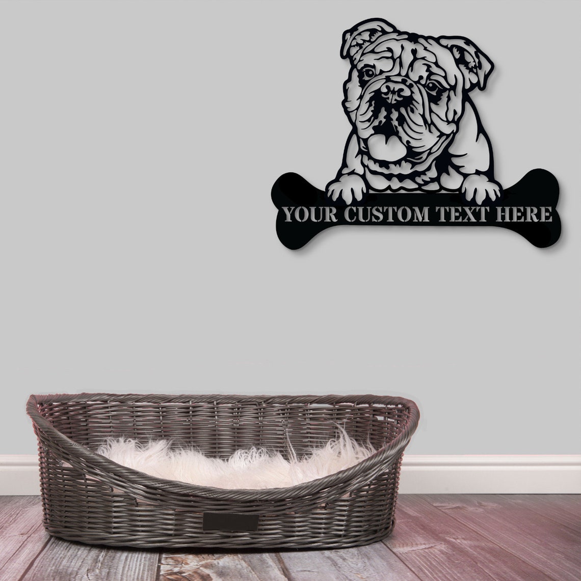 Personalized English Bulldog Name Metal Sign Gift. Customizable Dog ...