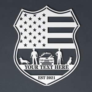 Policeman Personalized Metal Sign Gift - Custom Police Force Sign Wall ...