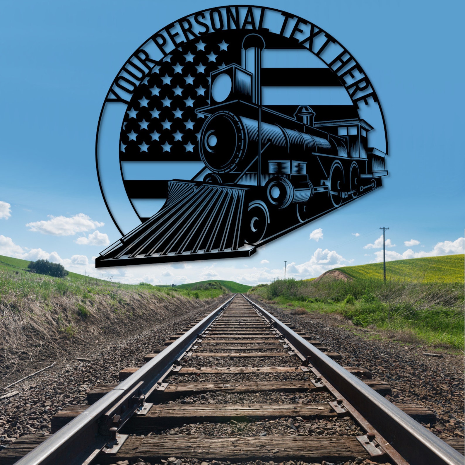 Personalized US Steam Train Metal Sign Gift. Locomotive Metal - Etsy