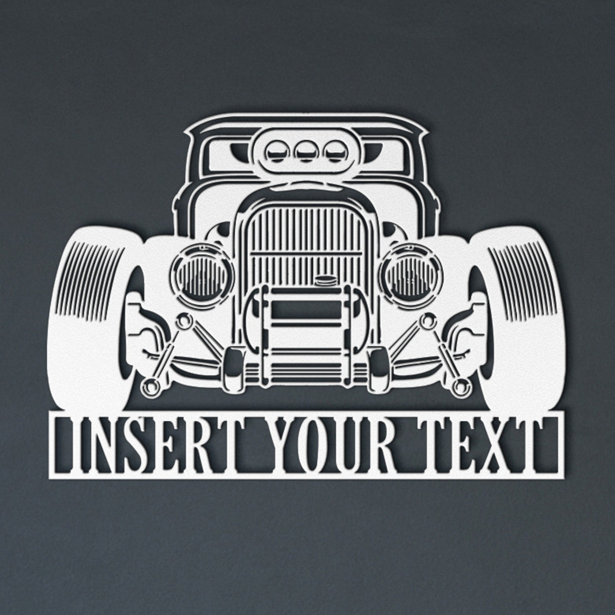 Personalized Rat Rod Name Metal Sign. Custom Garage Wall Decor Gift ...