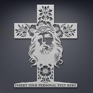 Personalized Religious Lord Metal Sign Gift. Custom Jesus Christ Cross ...
