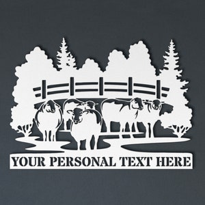 Personalized Sheep Group Name Metal Sign Gift. Custom Ranch Wall Decor ...