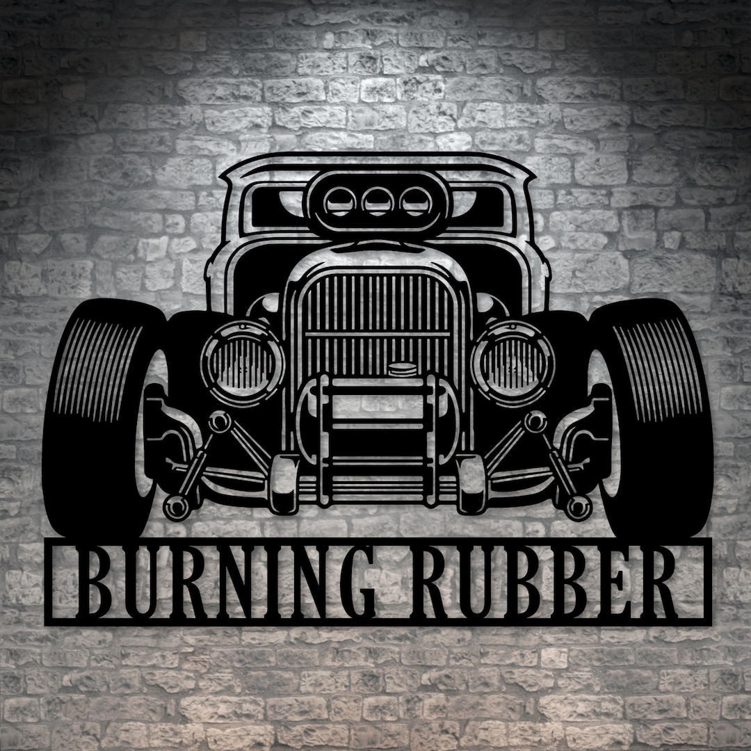Personalized Rat Rod Name Metal Sign. Custom Garage Wall Decor Gift ...