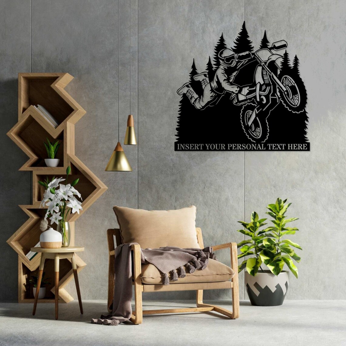 Personalized Dirtbike Rider Name Metal Sign. Custom Motorcross Wall ...
