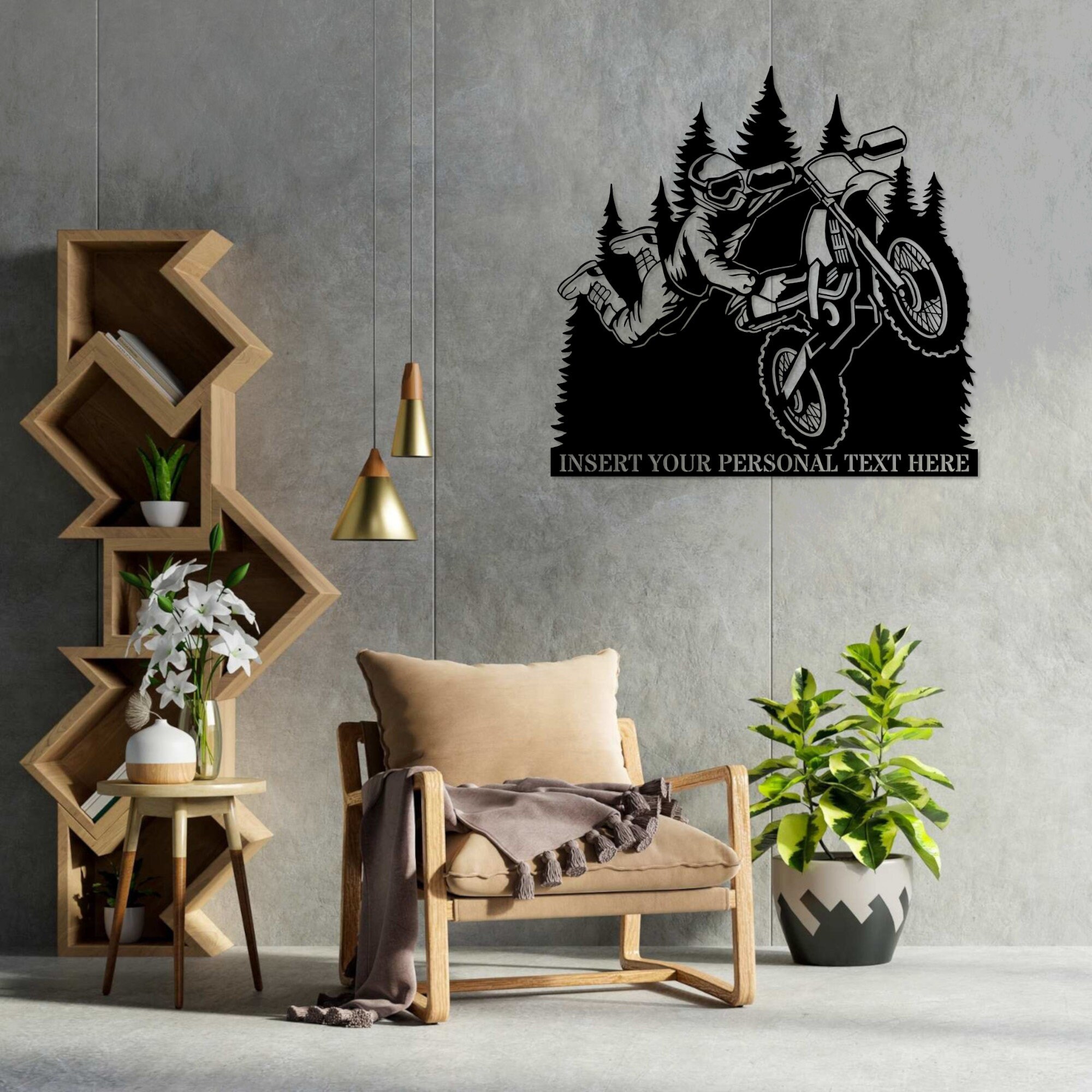 Personalized Dirtbike Rider Name Metal Sign. Custom Motorcross Wall ...