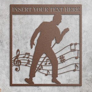 Personalized Male Singer Metal Sign. Custom Entertainer Wall Decor Gift ...