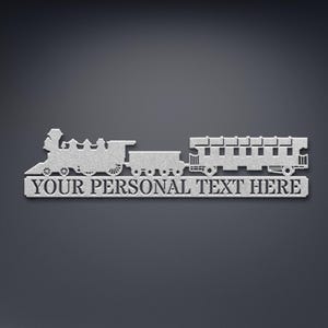 Personalized Locomotive Name Metal Sign. Custom Vintage Steam Train ...
