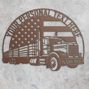 Personalized Logging Truck Name Metal Sign. Custom Timber Lorry Wall ...