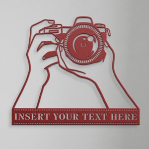 Personalized Camera Name Metal Sign. Custom Photographer Wall Decor ...
