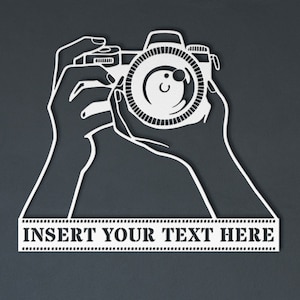 Personalized Camera Name Metal Sign. Custom Photographer Wall Decor ...