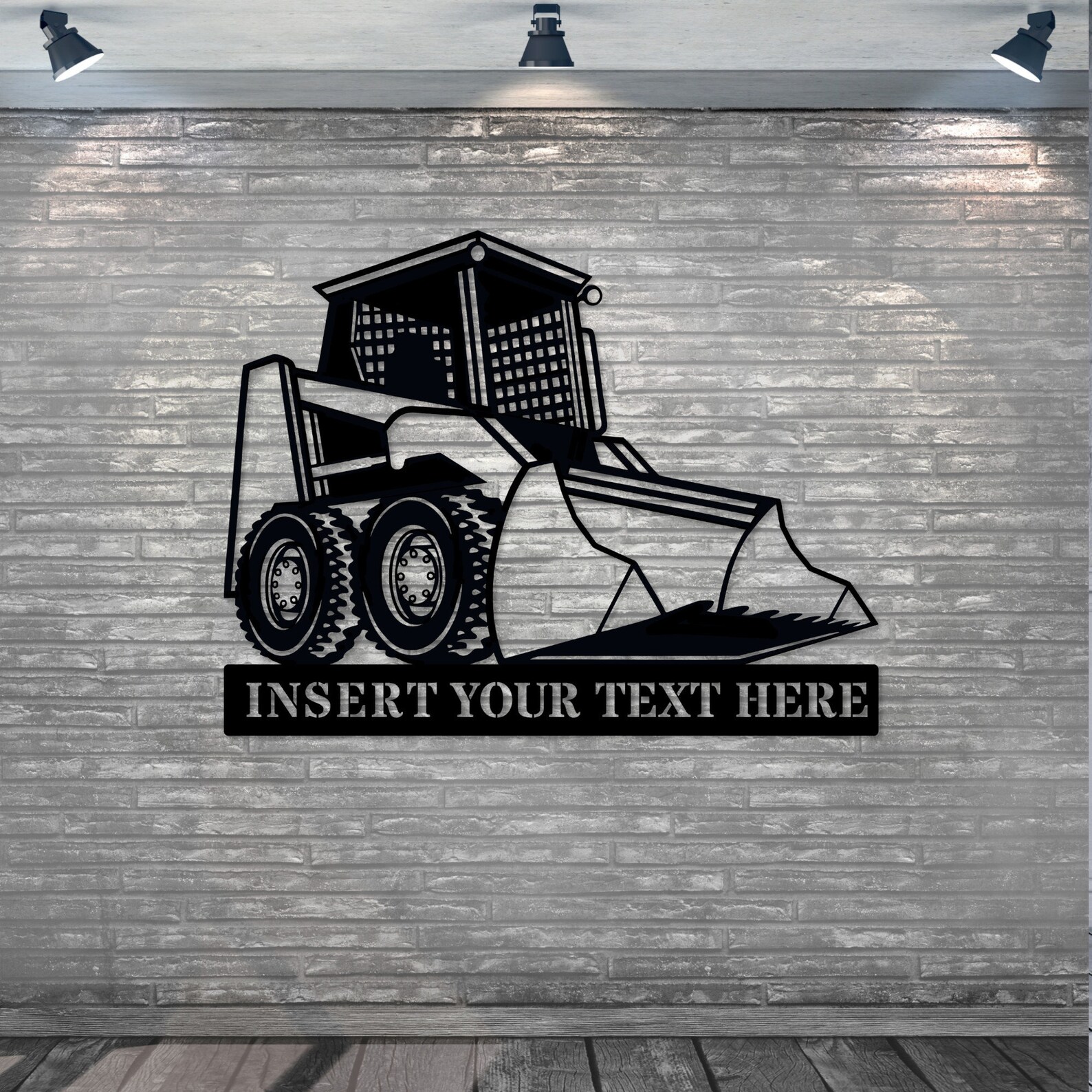 Personalized Skid Steer Name Metal Sign. Custom Front Loader Wall Decor ...