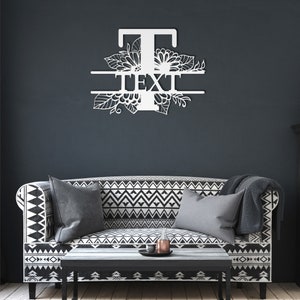 Personalized Family Name Split Letter Metal Sign Gift. Customizable ...