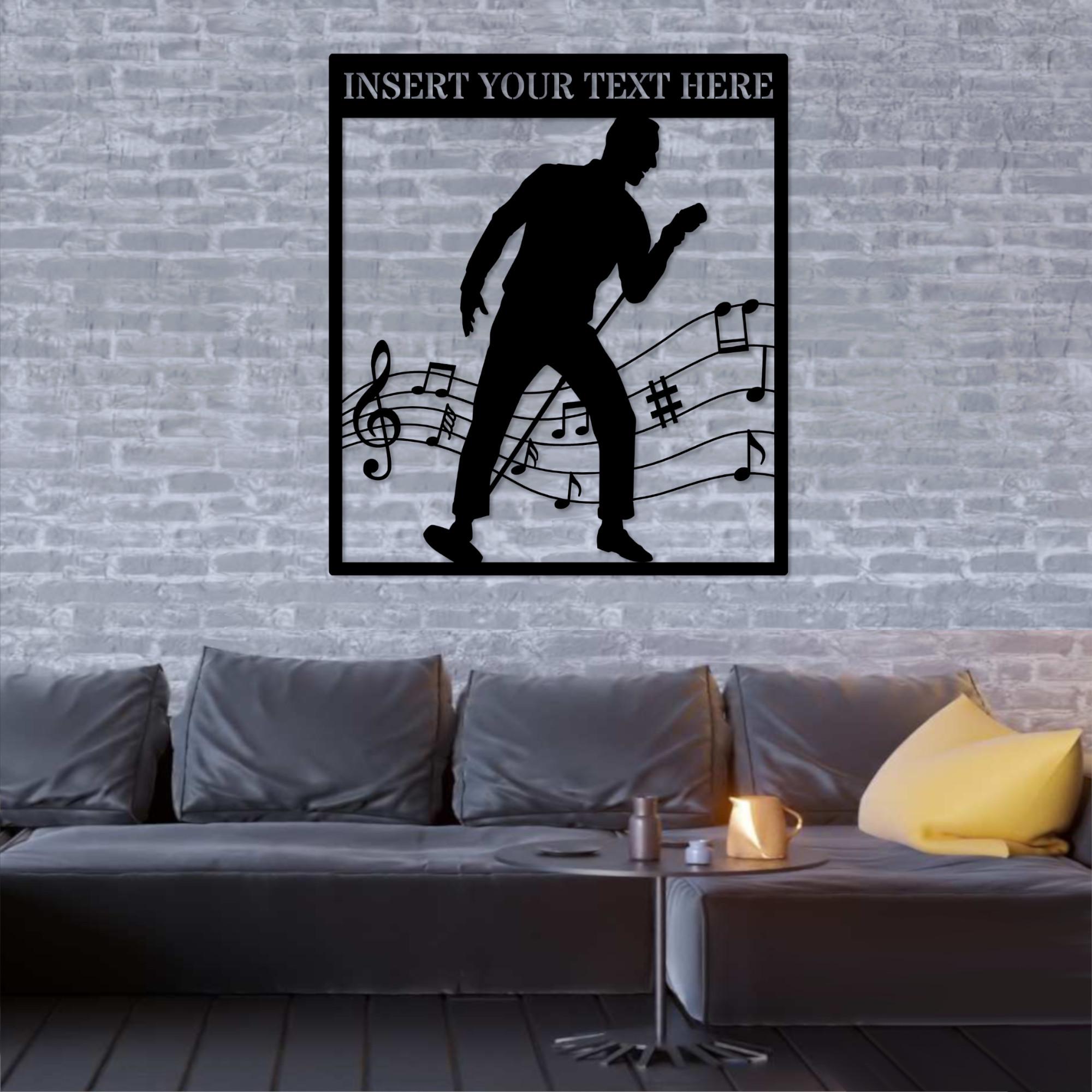 Personalized Male Singer Metal Sign. Custom Entertainer Wall Decor Gift ...