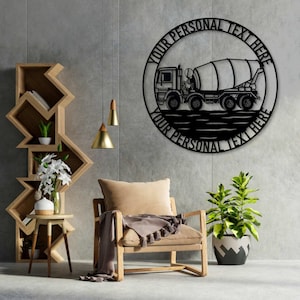 Personalized Concrete Mixer Metal Sign. Custom Cement Truck - Etsy