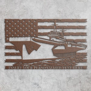 Personalized US Battleship Name Metal Sign Gift. Customizable Aircraft ...