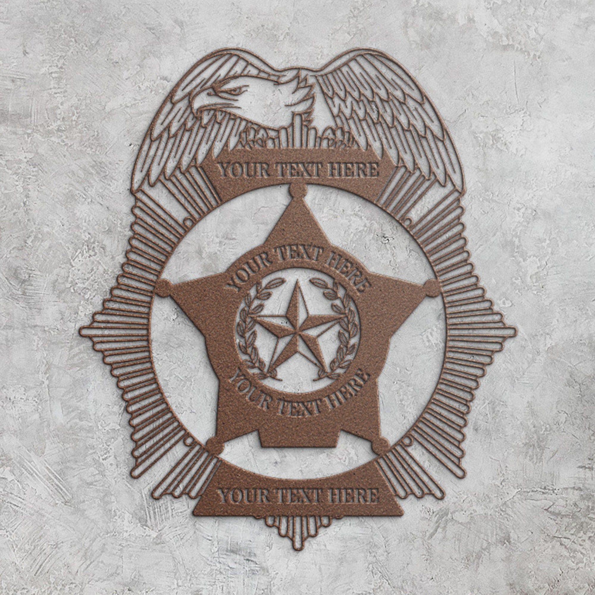 Personalized Eagle Police Badge Metal Sign. Custom Cop Badge - Etsy
