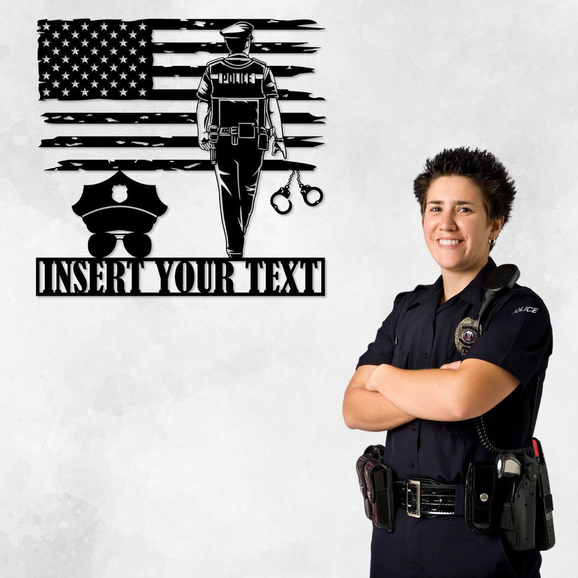 Personalized Police Officer Name Metal Sign Custom Patriotic - Etsy