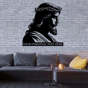 Personalized Jesus Christ Metal Sign Gift. Custom Religious Christian ...