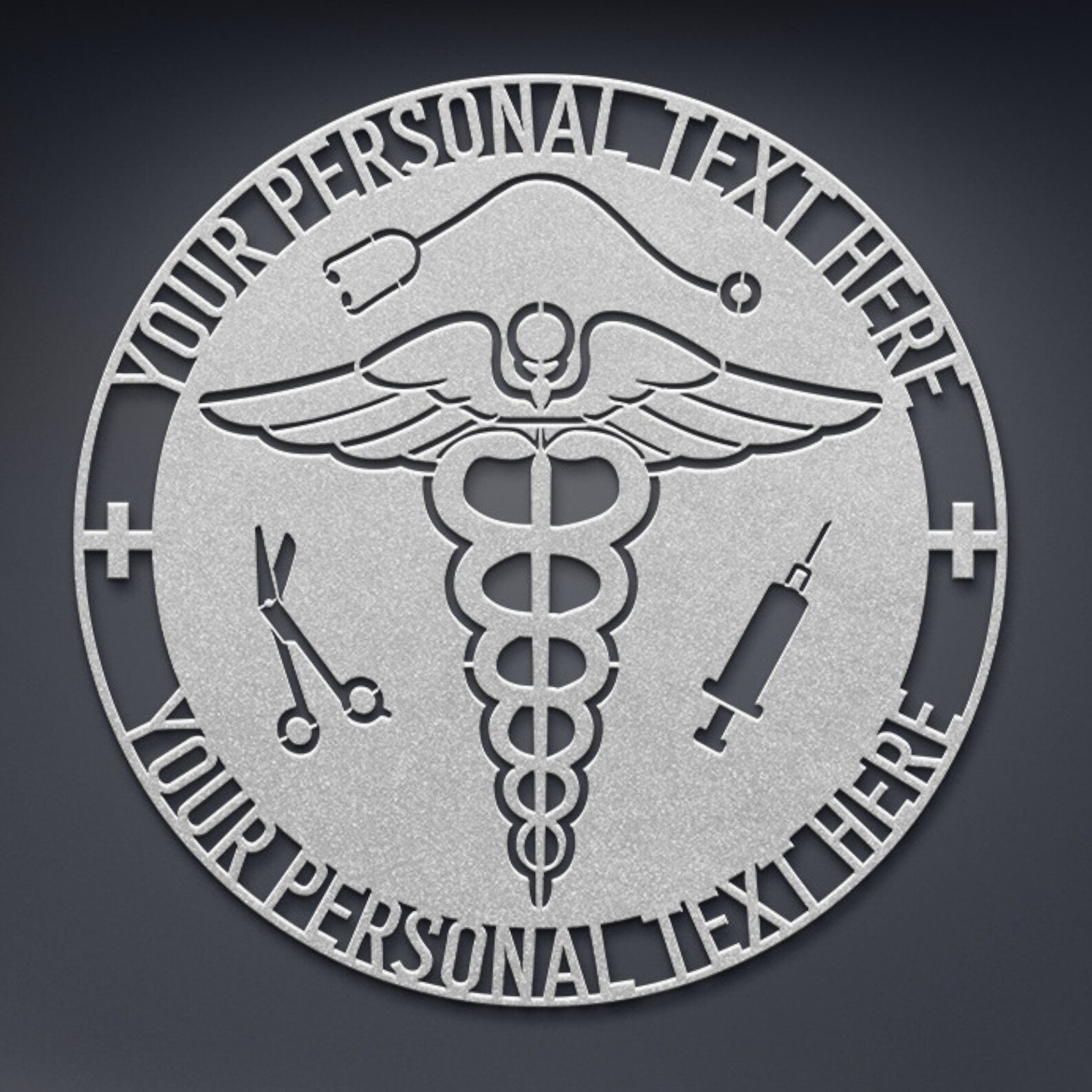 Personalized Medical Logo Name Metal Sign. Custom Doctor Wall Decor ...