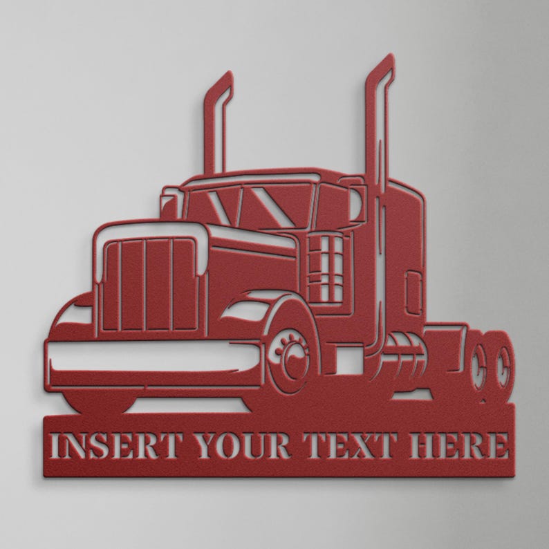 Personalized Lorry Driver Name Metal Sign. Custom Trucker Wall Decor ...