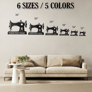 Personalized Vintage Sewing Machine Name Metal Sign. Custom Tailor Wall ...