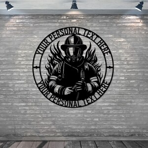 Personalized Firefighter Volunteer Metal Sign Gift. Custom First ...